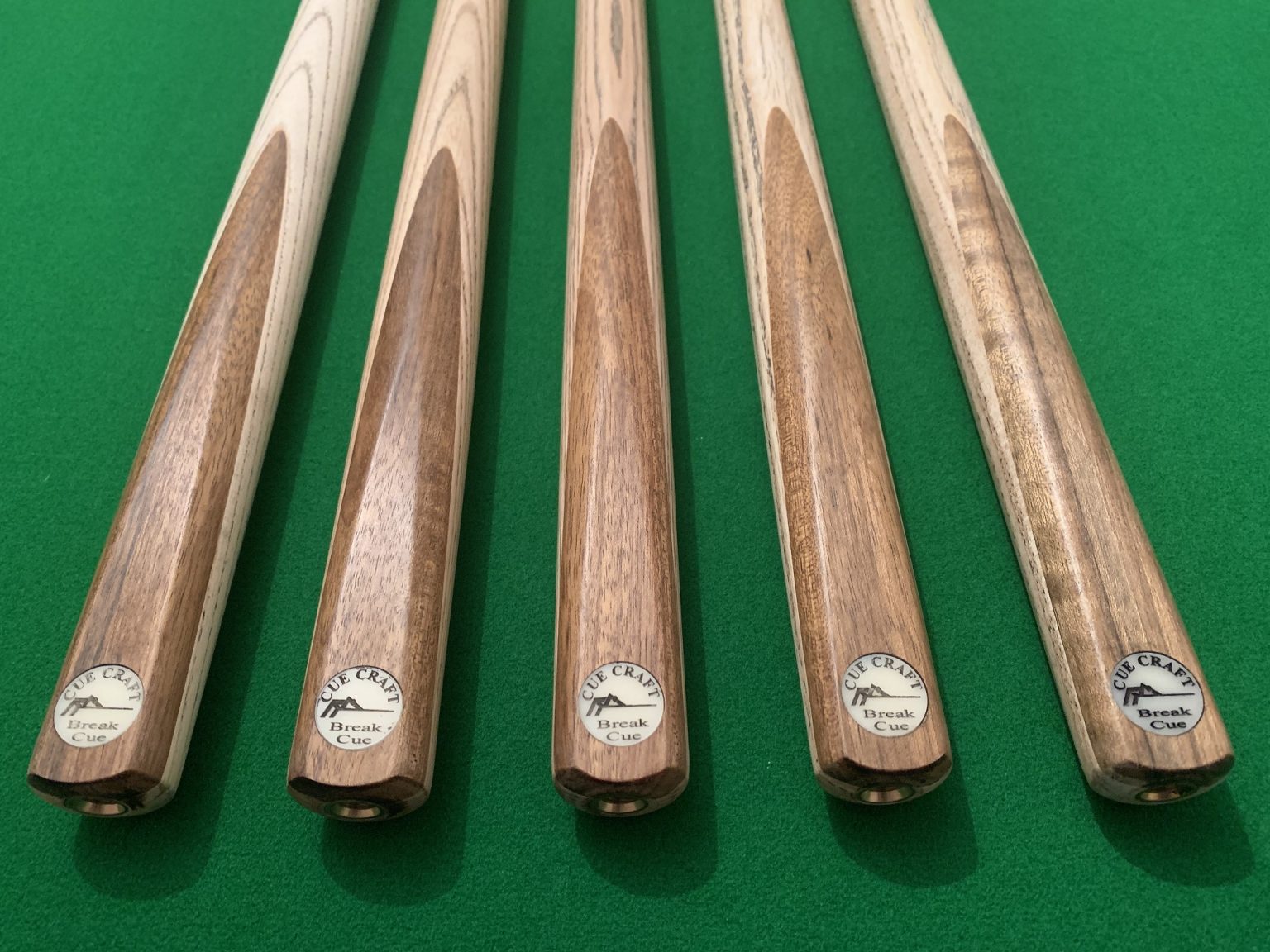 Cue Craft 1pc, 2pc & 3/4 Jointed Break Cues - Fitted with Our Crystal ...