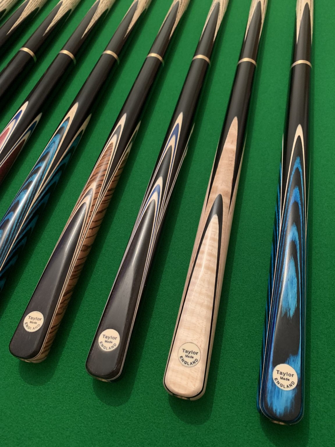 Brand New 3/4 Taylor Made Hand Spliced Snooker Cues with Selected Ash ...
