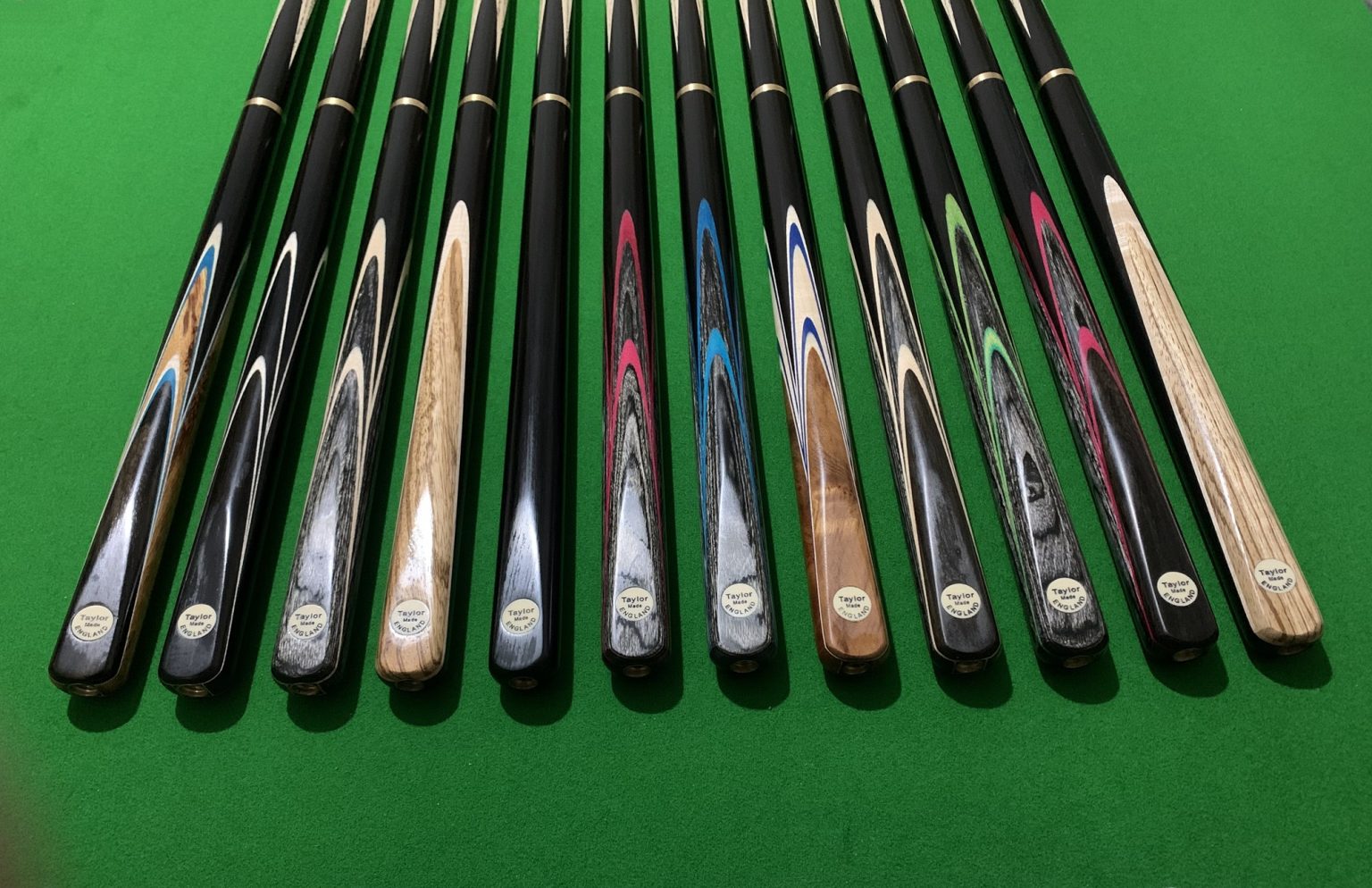 Taylor Made Cues Hand Spliced 3/4 Snooker & Pool Cues with Ash Shafts ...